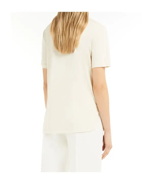 Max Mara Carena Crewneck T-shirt In Silk Interlock