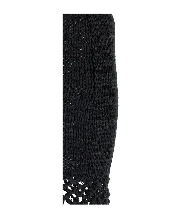 Philosophy Di Lorenzo Serafini Sleeveless Fringed Weaved Maxi Dress