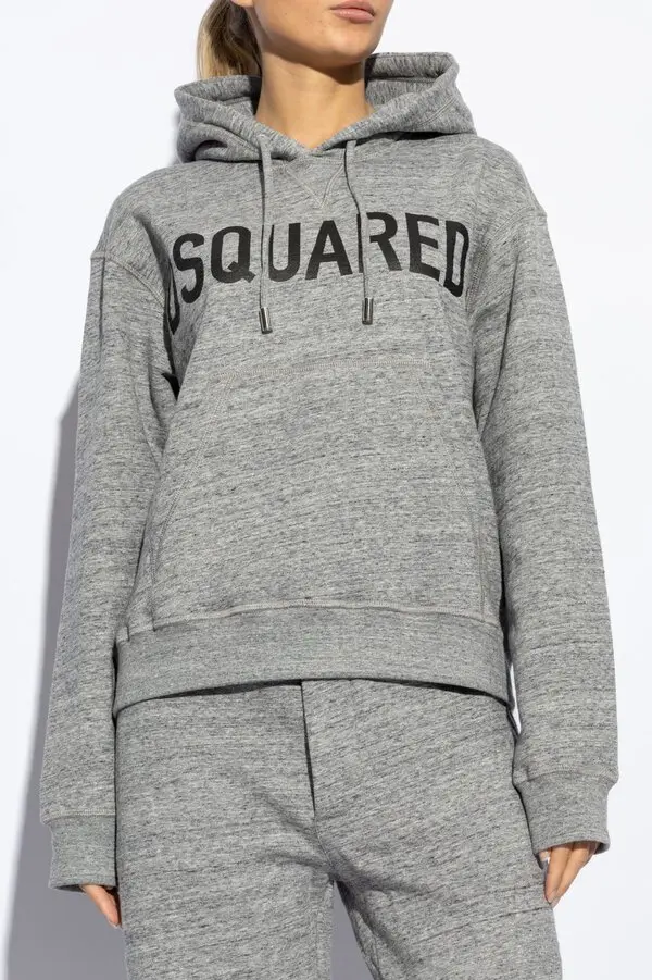 Dsquared2 Logo Printed Drawstring Hoodie
