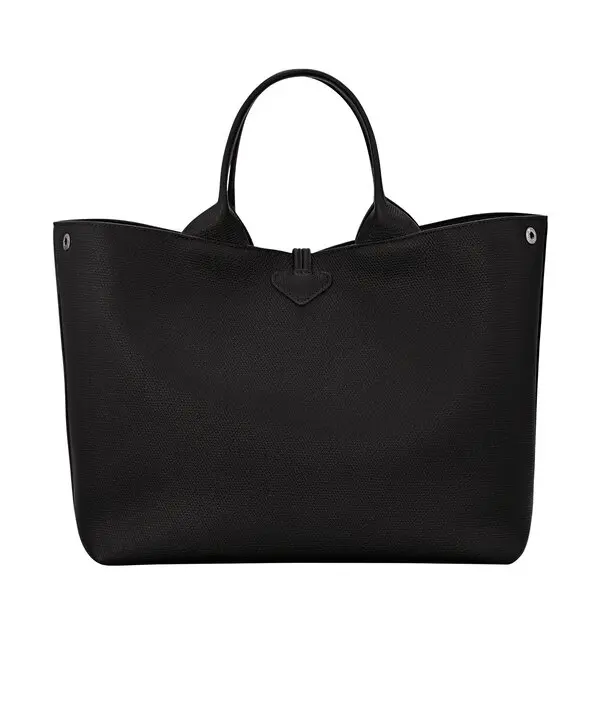Longchamp Le Roseau Handbag With Bamboo Buckle - Black