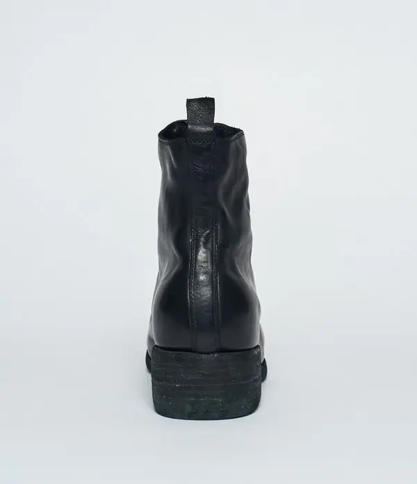 Guidi Front Zip Ankle Boots - Black