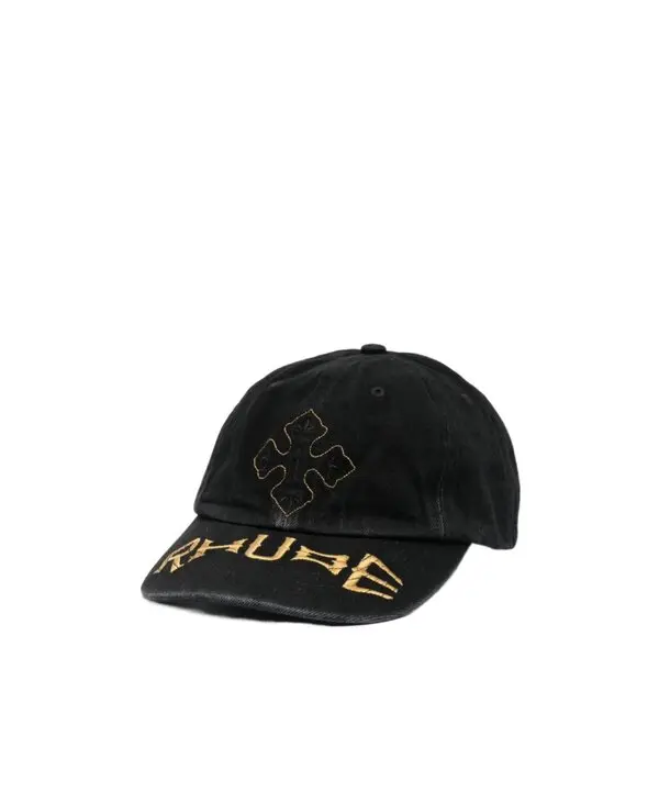 Rhude Logo Embroidered Baseball Cap - Black
