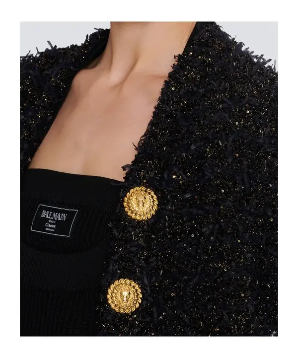 Balmain Embellished Tweed Jacket
