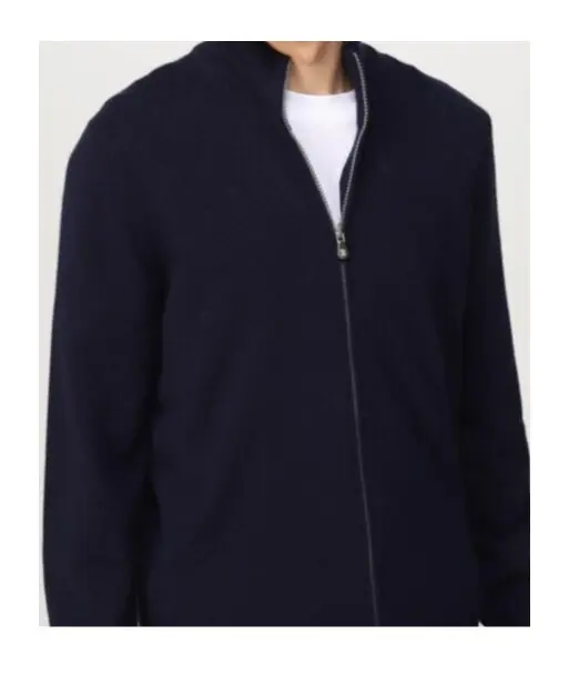 Brunello Cucinelli High Neck Zip-up Cardigan - Blue