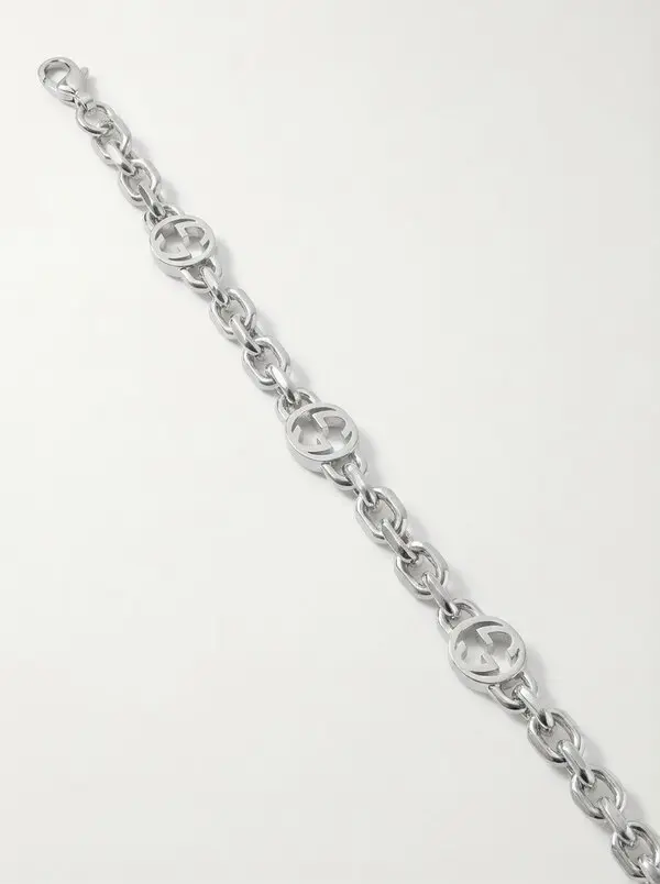 Gucci Logo Chain Bracelet - Gray