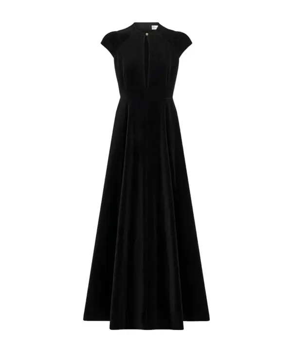Dior Christian Crewneck Short-sleeved Dress With Cd Resin Beading - Black