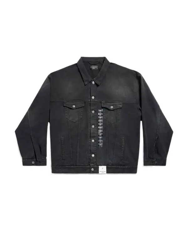 Balenciaga Collared Button-up Denim Jacket