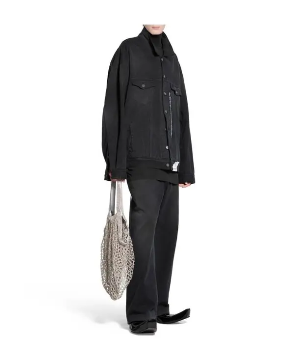 Balenciaga Collared Button-up Denim Jacket