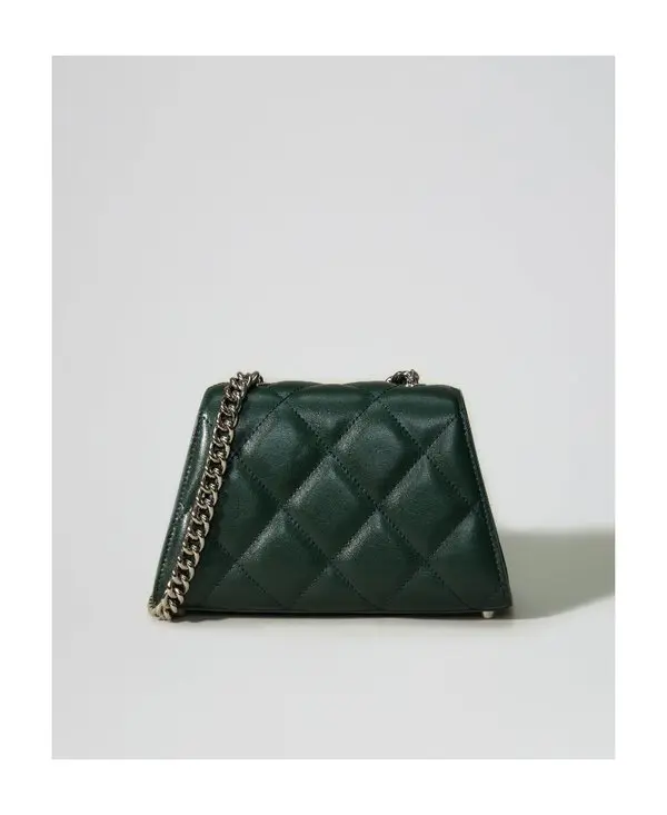 SELF-PORTRAIT Quilted Leather Shoulder Bag With Bow Detail