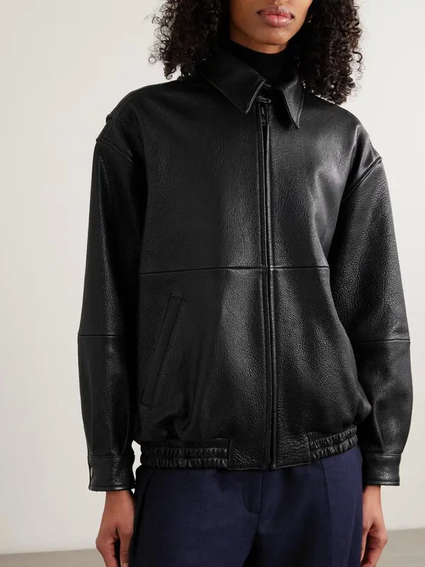 Nour Hammour Doran Patchwork Leather Jacket