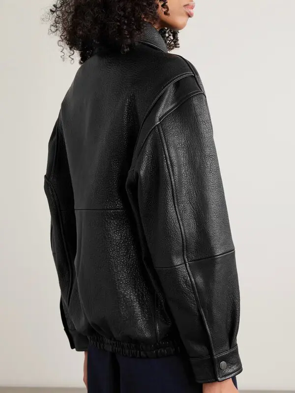 Nour Hammour Doran Patchwork Leather Jacket