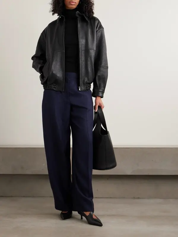 Nour Hammour Doran Patchwork Leather Jacket