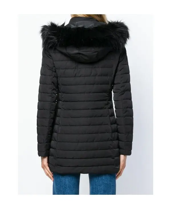 Emporio Armani Logo Down Jacket With Metal Pearl Embellishments