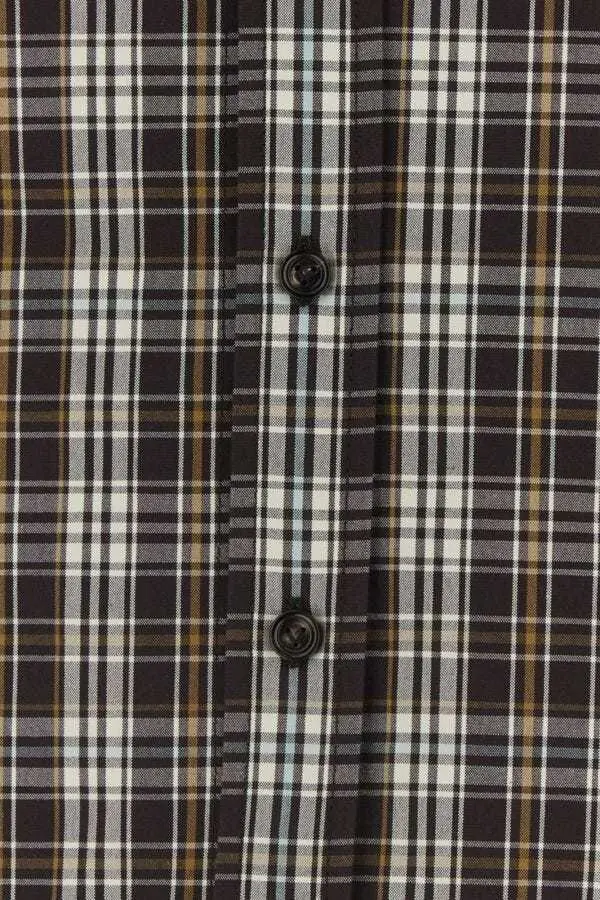 Bottega Veneta Short-sleeved Plaid Shirt - Black