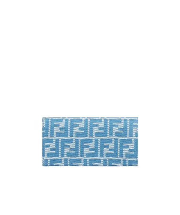 Fendi Baguette Continental Chain-linked Wallet - Blue