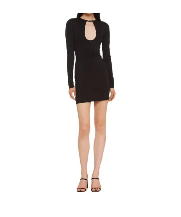 Miu Miu Cut-out Long Sleeve Mini Dress