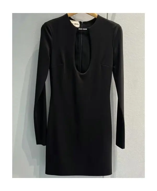 Miu Miu Cut-out Long Sleeve Mini Dress