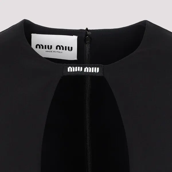Miu Miu Cut-out Long Sleeve Mini Dress
