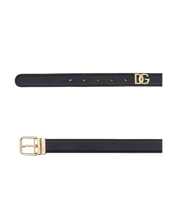Dolce & Gabbana Dg Logo Plaque Buckle Belt