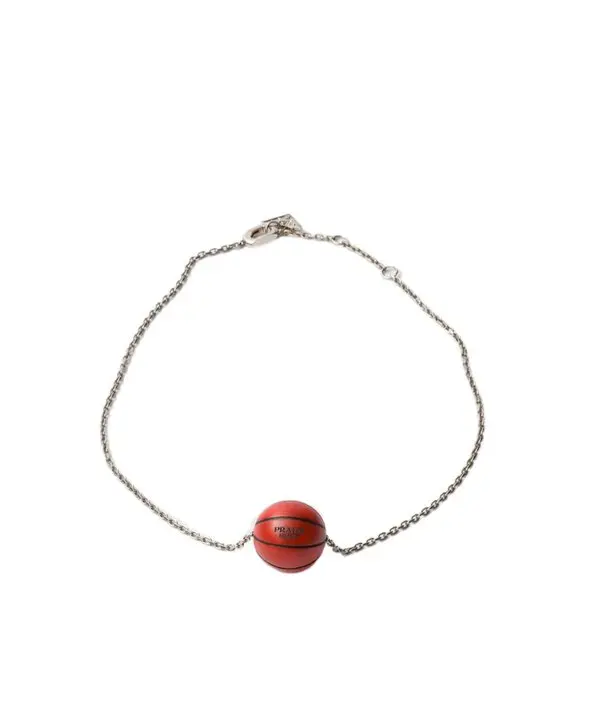 Prada Metal Basketball Charm Necklace - Multicolor