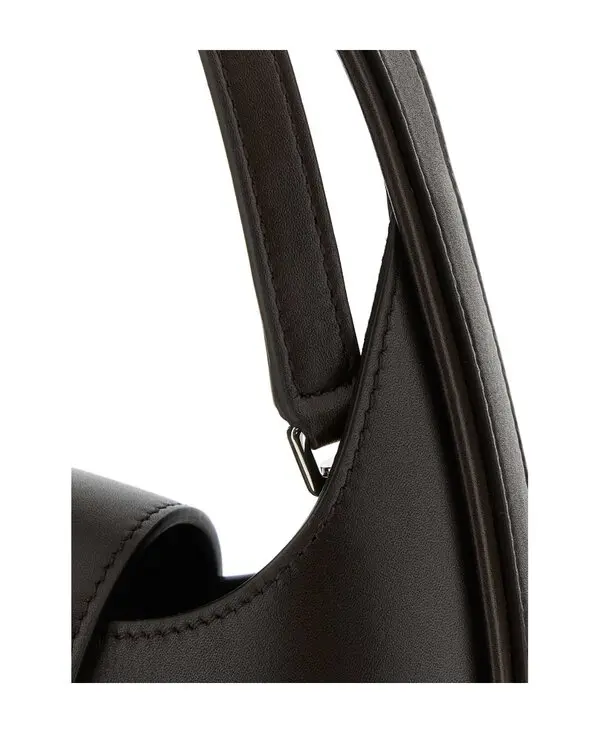 FERRAGAMO Gancini-buckle Logo-engraved Mini Hobo Bag - Black