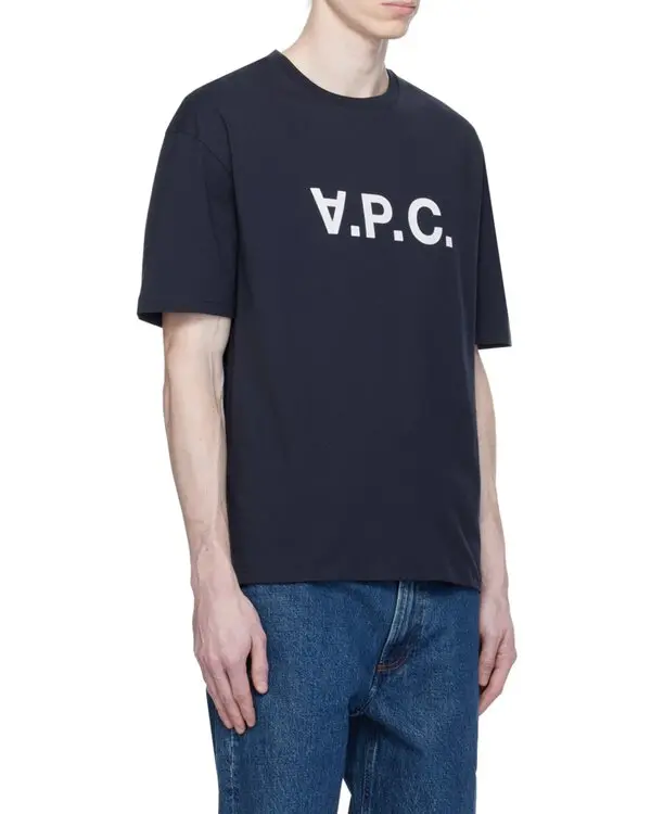 A.p.c. Logo Printed Crewneck T-shirt - Black