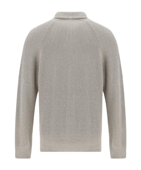 Brunello Cucinelli Buttoned Shawl Lapel Cardigan - Gray