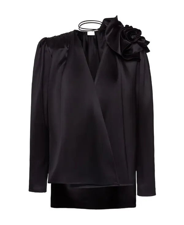 Magda Butrym Long-sleeved Shirt With Detachable Brooch
