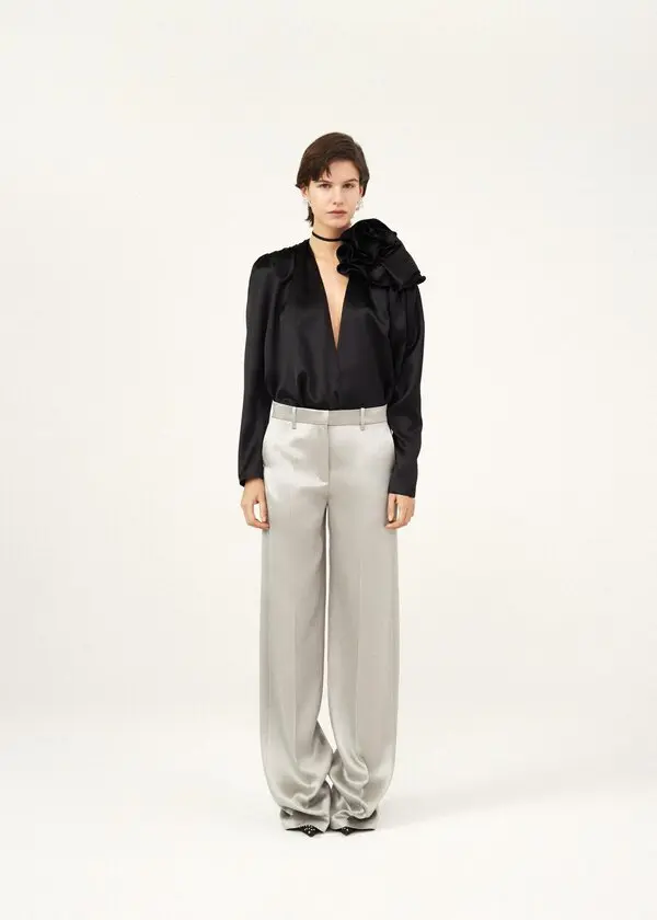 Magda Butrym Long-sleeved Shirt With Detachable Brooch