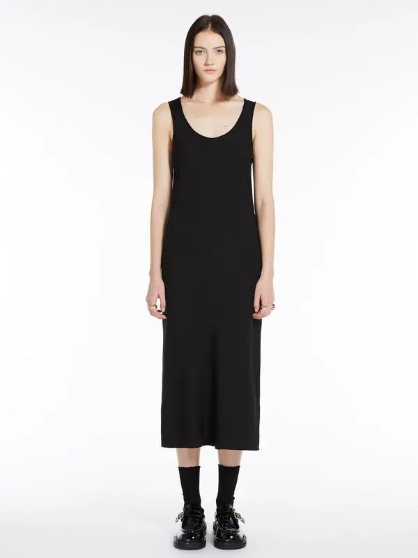 Sportmax Sleeveless Maxi Dress In Double-sided Georgette