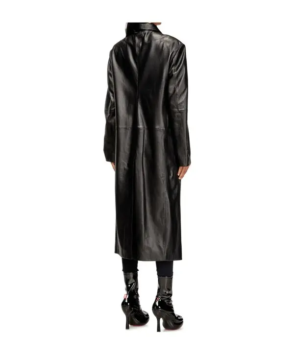 DIESEL® L-ancelot Long Padded Leather Coat