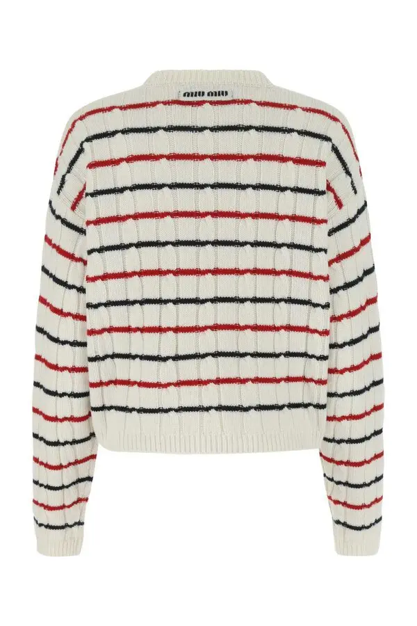 Miu Miu Oversized Striped Cashmere Sweater