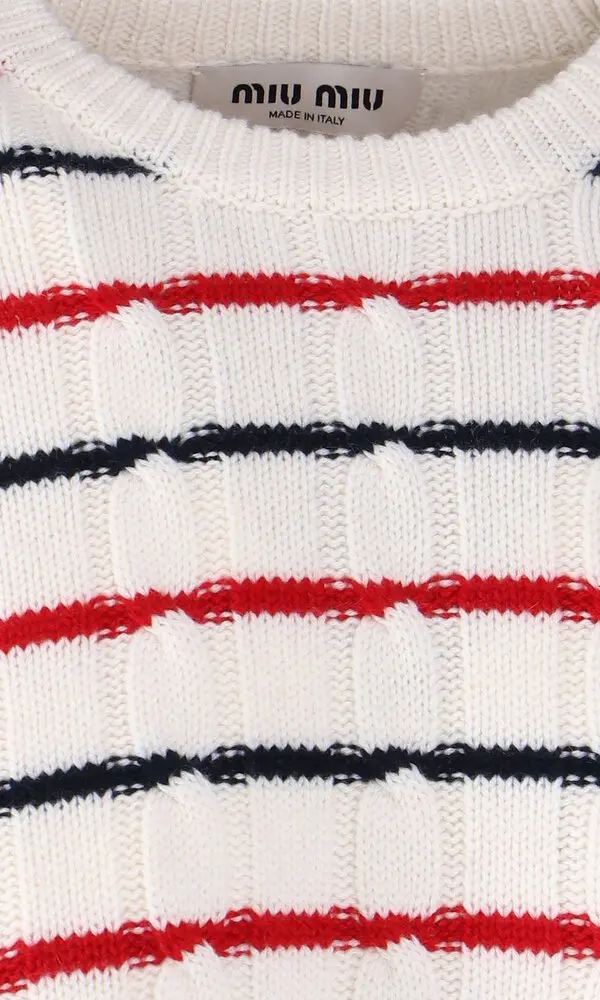 Miu Miu Oversized Striped Cashmere Sweater