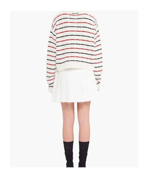 Miu Miu Oversized Striped Cashmere Sweater