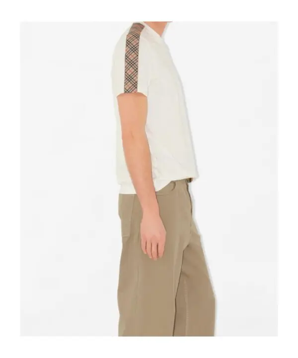 Burberry Logo Embroidered Crewneck T-shirt - Chalk