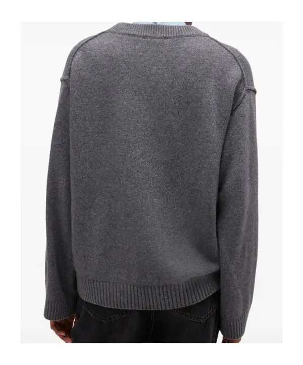 GANNI V-neck Long Sleeve Jumper - Black