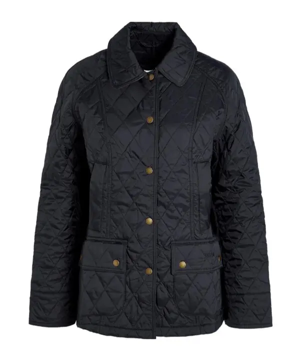 Barbour Beadnell Quilted Button Jacket - Classic Black
