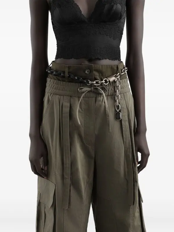 Dolce & Gabbana Leather Chain-link Belt - Black