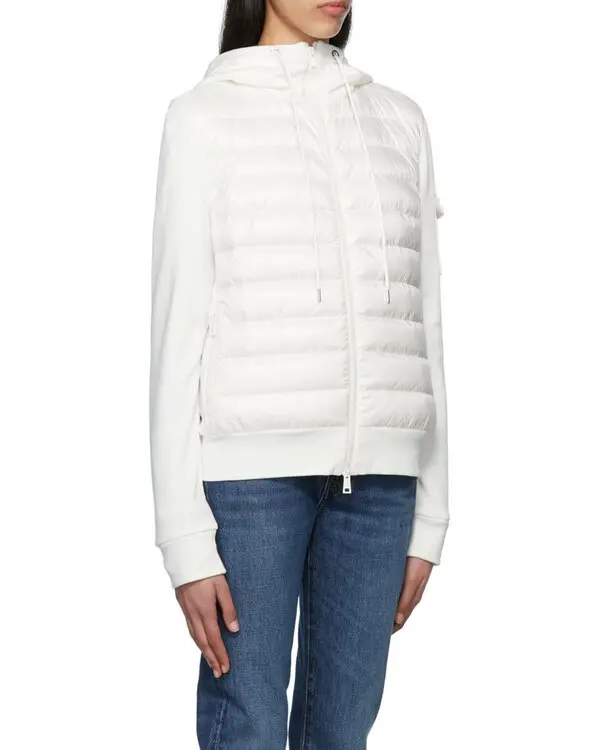Moncler Hooded Padded Zip-up Jacket With Logo Patch
