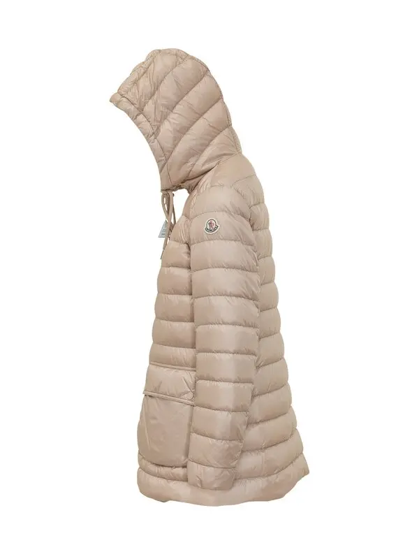 Moncler Jasmin Zip-up Quilted Jacket - Light Brown