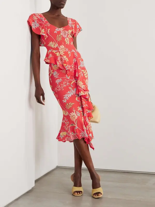 Etro Floral-print Crepe Midi Dress
