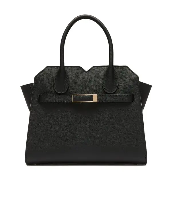 VALEXTRA Milano Mini Top Handle Bag - Black