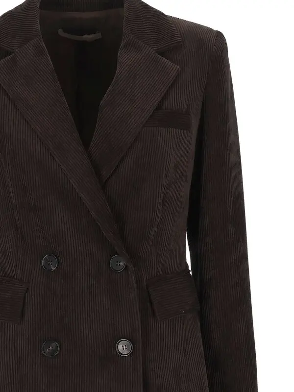 D.exterior Corduroy Double-breasted Blazer - Black
