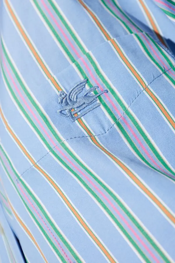 Etro Striped Poplin Shirt With Knot Detailing