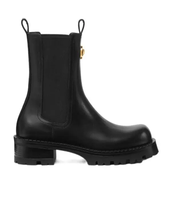 Versace Vagabond Slip-on Chelsea Boots - Black