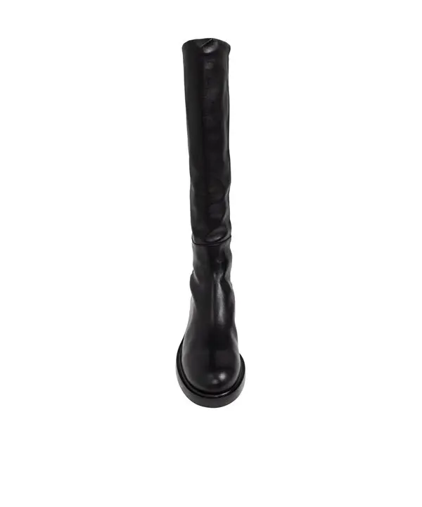 STUART WEITZMAN Round Toe Low Heel Pull-on Boots - Black