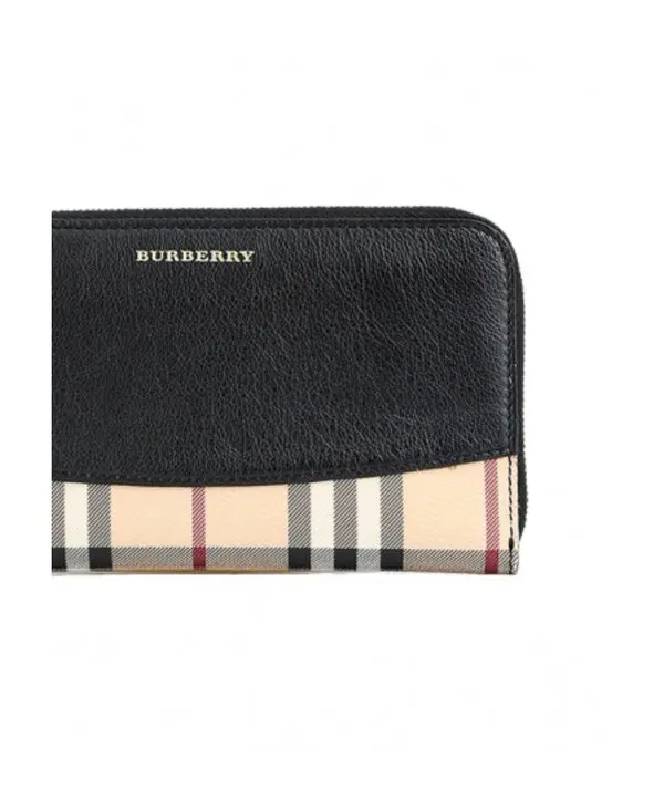 Burberry Cowhide Checked Purse