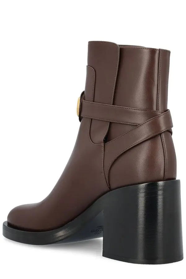 Valentino Garavani Vlogo Signature Block Heel Ankle Boots