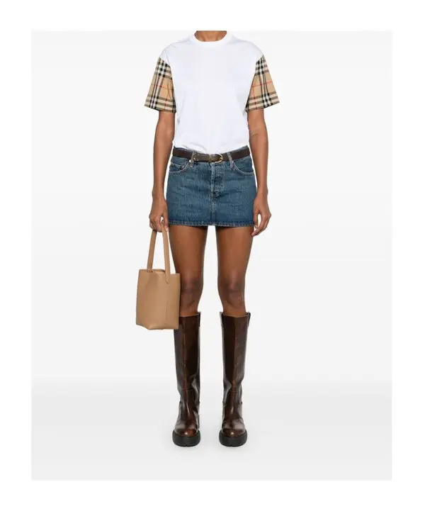 Burberry Vintage Checked Crewneck T-shirt - White