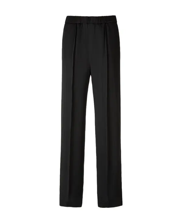 JIL SANDER High Waist Wide-leg Trousers - Black